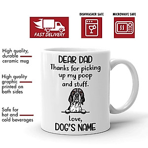 Personalized English Pointer Coffee Mug, Custom Dog Name, Customized Gifts For Dog Dad, Father's Day, Birthday Halloween Xmas Thanksgiving Gift For Dog Lovers Mugs