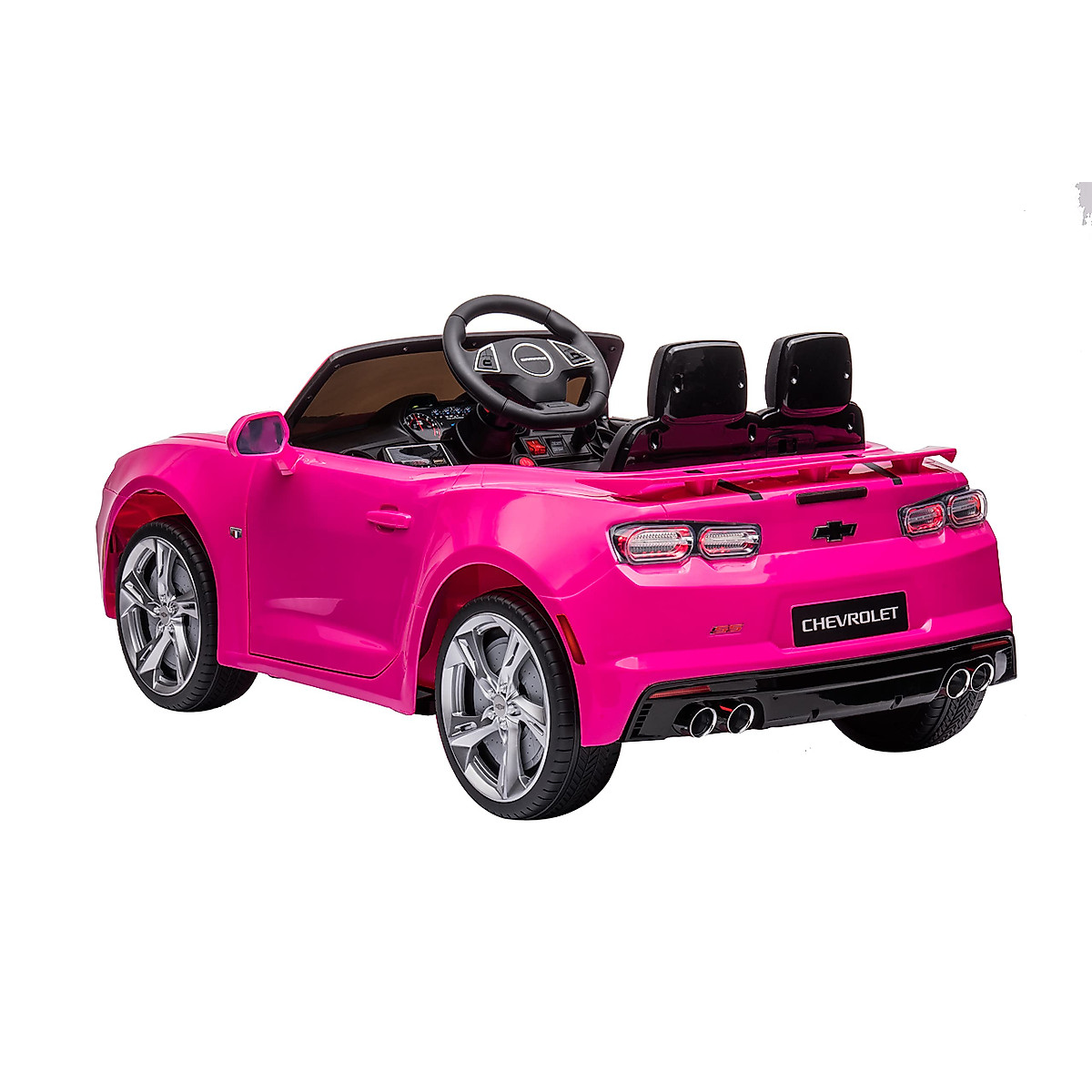 DAKOTT Kids Ride On Sports Car, 12V Battery Powered Chevy Camaro w/Parent Remote Control, Bluetooth, Horn, Music & Headlights Taillights for 3-6 Years