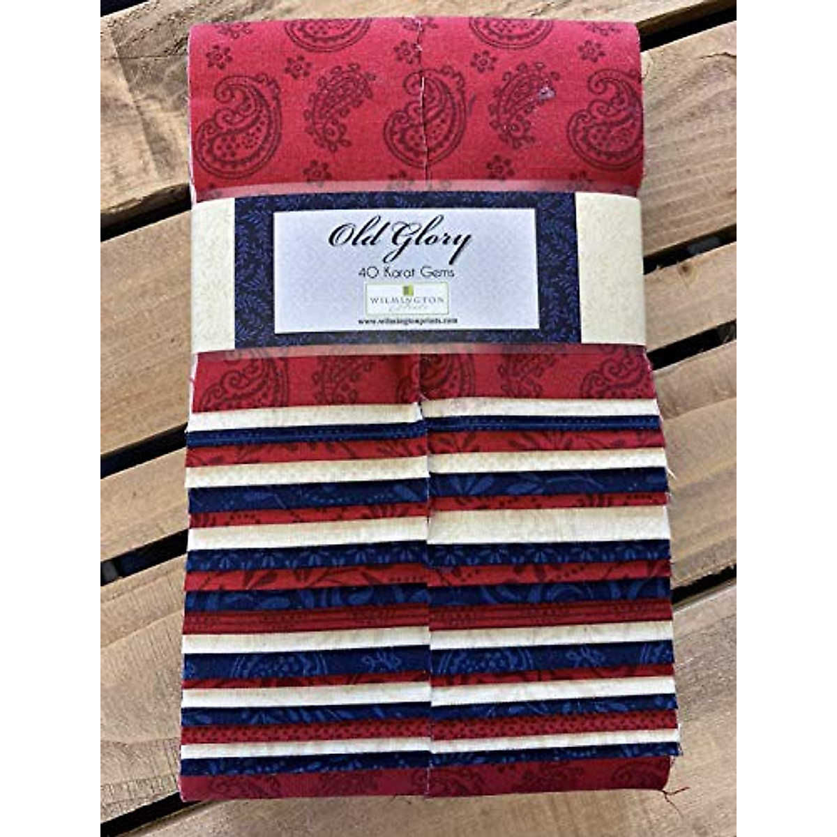 Wilmington Prints Old Glory-40 Karat Gems, White