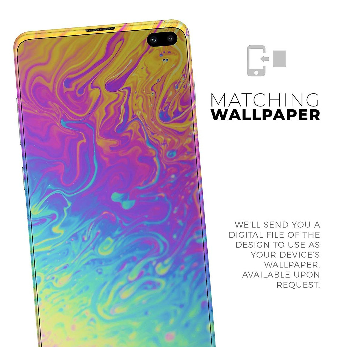 DesignSkinz Neon Color Fushion V2 Protective Vinyl Decal Wrap Skin Cover Compatible with The Samsung Galaxy S20 (Screen Trim & Back Glass Skin)