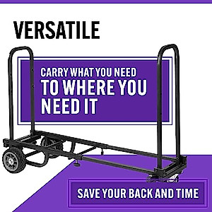 On-Stage UTC1100 Utility Cart - Versatile Heavy-Duty Rolling Storage Cart with Locking Wheels, Ergonomic Handle, and 330 lbs Capacity - Perfect for Musicians, Event Planners, Studios