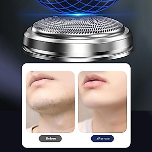 Pocket Travel Shaver, Stainless Steel Beard Trimmer, Waterproof Electric Shaver with 6 Blades, Rechargeeable Travel Razor, Cordless Shaver for Mens Grooming Camping Business Trips