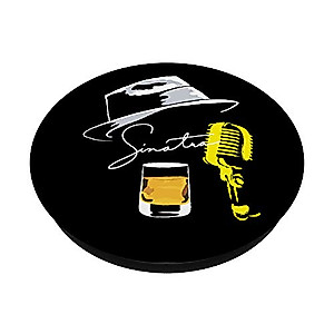 Sinatra Microphone & Drink Design PopSockets PopGrip: Swappable Grip for Phones & Tablets