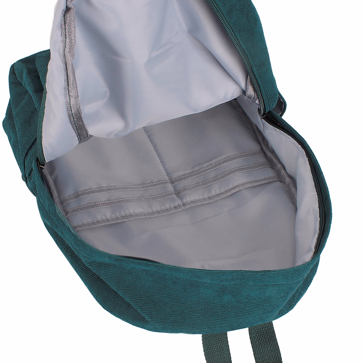 Van Caro Corduroy School Backpack Large College Backpack Casual Bookbag Laptop Backpack Computer Bag Travel Daypack for Girls Boys Teens,Black Green(no Pendant)