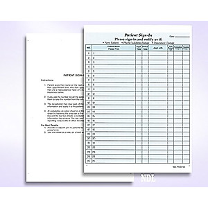 NCR Carbonless 3 Part Patient Sign in Forms, HIPAA Approved and Compliant for Confidentiality in All Medical Offices. (Blue)