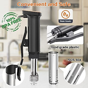 OOIIOR Sous Vide Machine, Sous Vide Cooker 1100W, Fast-Heating Immersion Circulator with Accurate Temperature and Time Control, Low Noise, IPX7 Waterproof