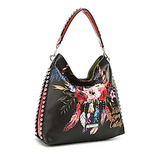 Nicole Lee Bohemian Black Shoulder Bag