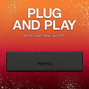 Seagate STHP5000400 Backup Plus 5TB External Hard Drive Portable HDD - Black USB 3.0 for PC Laptop and Mac, 1 Year MylioCreate, 2 Months Adobe CC Photography, 2-Year Rescue Service