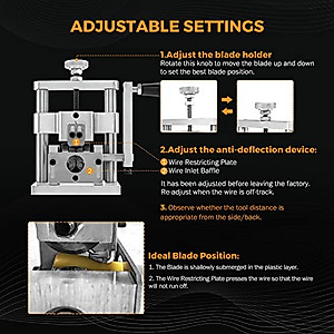 BEAMNOVA Upgraded Mini Drill Powered Hand Crank Wire Stripper Manual Wire Stripping Machine for Scrap Copper Stripping Diameter 2mm-20mm / 0.079-0.787"