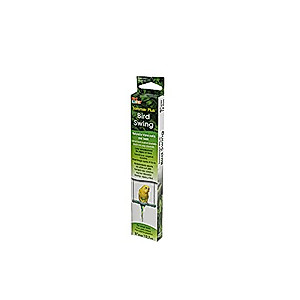 PENN-PLAX Bird-Life Trimmer Plus Cement & Metal Swing – Naturally Trims Nails & Beak – Great for Parakeets, Cockatiels, Finches, and Other Small Birds – Small Size