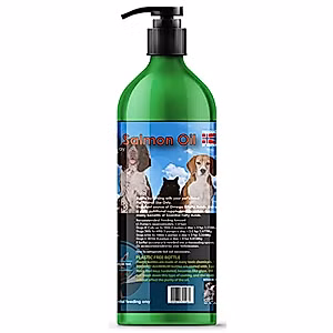 Iceland Pure Unscented Pharmaceutical Grade Salmon Oil - Pure Omega 3, Liquid Food Supplement For Dogs and Cats - BPA-Free Brushed Aluminum Epoxy coated Bottle with Pump 33oz (Pack of 1)