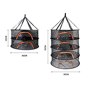 Sancueffer 4 Layer 2ft Herb Drying Rack Hanging Mesh Dryer Dry Rack for Herbs and Spices Hydroponics
