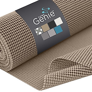 HOME GENIE Drawer and Shelf Liner, Non Adhesive Roll, 12 Inch x 20 FT, Durable and Strong, Grip Liners for Drawers, Shelves, Cabinets, Pantry, Storage, Kitchen and Desks, Light Taupe