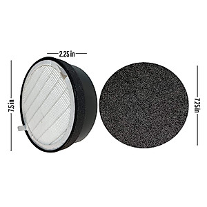 Flintar H13 Grade True HEPA Replacement Filters, Compatible with hOmeLabs True HEPA H13 Air Purifier HME020248N, 3-in-1 High-Efficiency True HEPA Filtration System, 2-Pack