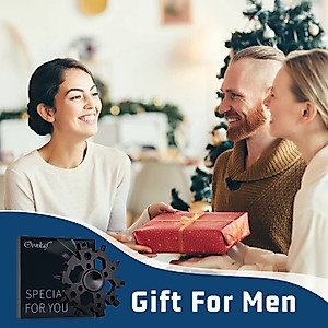 Gifts for Men, 22 in 1 Snowflake Multitool as Christmas Stocking Stuffers for Kids, Teens, Adults, Dads, Husbands, Boyfriends, and Grandpas（Black）