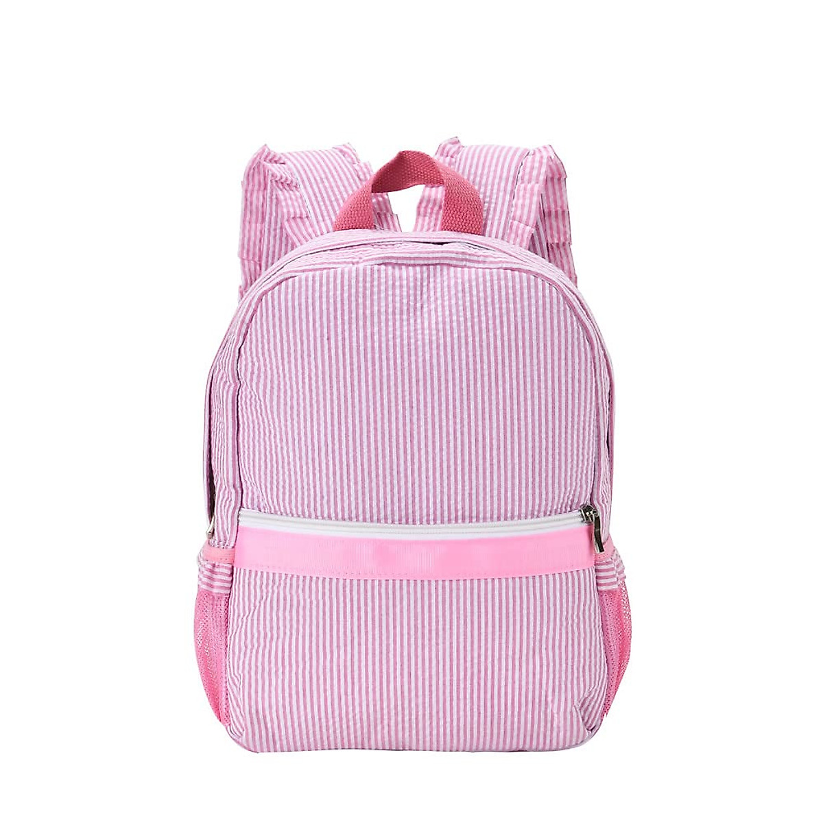 ONGLYP Lightweight Toddler Backpack for Girls,Seersucker Preschool Bookbag for Kids,Cute Pleated Children Kindergarten Backpack,SMALL (Pink, Small)