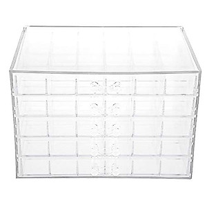 Nail Tip Storage,Nail Decoration Storage Box,120 Grids Sequence Organize Box Transparent Empty Nail Tips Organizer Holder Container Nail Display Jewelry Case