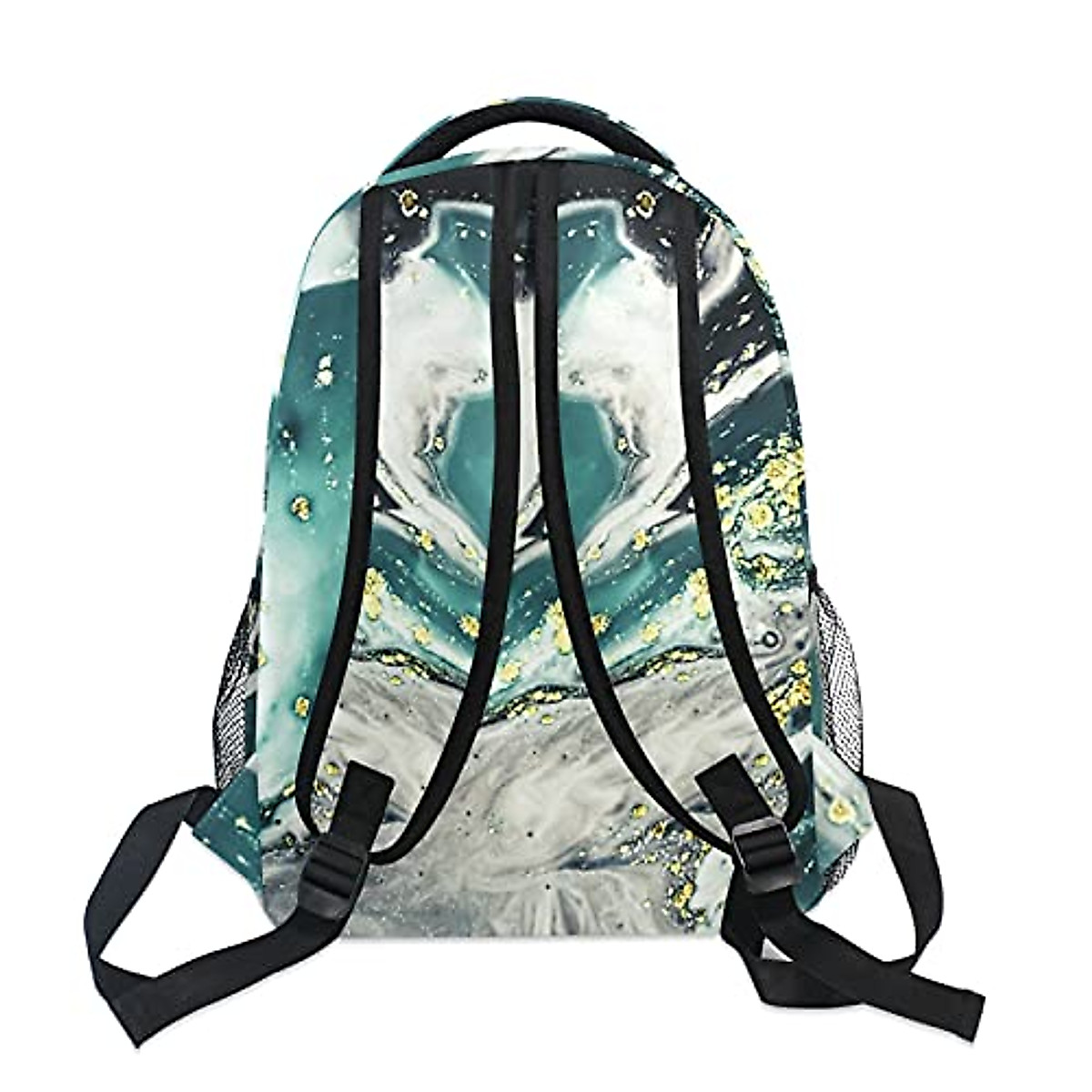 xigua Lightweight Backpack Marble Ripple Green Print Daypack Travel School Bag for College Women Men