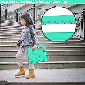 GOZOPO Kids Case for TCL Tab 8 LE 2023 Tablet, Lightweight Shockproof Handle Stand Cover for TCL Tab 8 LE (9137W) / TCL Tab 8 WiFi (9132X) (Glacier)