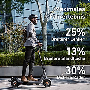 NIU Electric Scooter for Adults - KQi3 Pro with 350W Power, 31 Miles Long Range, Max Speed 20MPH, Wider Deck, Triple Braking System, 9.5'' Tubeless Fat Tires, Portable & Folding, UL Certified