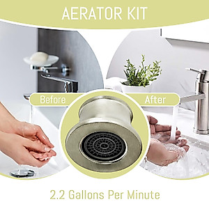 Moen Kitchen Faucet Aerator Replacement - Fits Delta Faucet, 2.2 GPM Brushed Sink Aerator