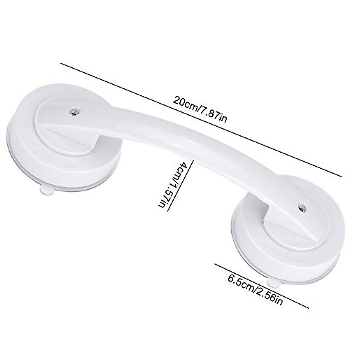 TOPINCN Bathroom Shower Room Anti-Slip Removable Handle with Super Strong Suction Cup for More Safety Hand Rail Support Bathroom Balance Bar