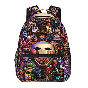 WILADU Leisure Travel Bag Work Backpacks Five Horror Nights Video At Game Freddy'S Backpack Lightweight Shoulder Bag Cool Laptop Backpack Classical Basic Briefcase Laptop Bag