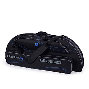 Legend Double 2 Compound Bow Travel Case - Archery Case with Foam Padding, Nylon Material, Storage Pockets for Accessories - Heavy-Duty Bow Soft Case, Fits MTM Arrow Carry Case & 2 Bows - 44.8x17