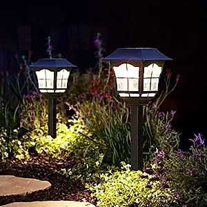 6 Pack Solar Lights Outdoor Garden, Solar Pathway Landscape Lights Supper Bright Waterproof and Corrosion-Resistant, Powered Solar Outdoor Lights for Yard Patio Walkway Driveway Sidewalk Lawn Décor