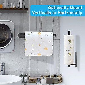 2nd Gen Paper Towel Holder Under Cabinet, [More Studry] Self Adhesive or Drilling Paper Towel Holder Wall Mount for Kitchen, RV, [Fit Mega Paper Towel Roll] SUS304 Stainless Steel Paper Towel Rack