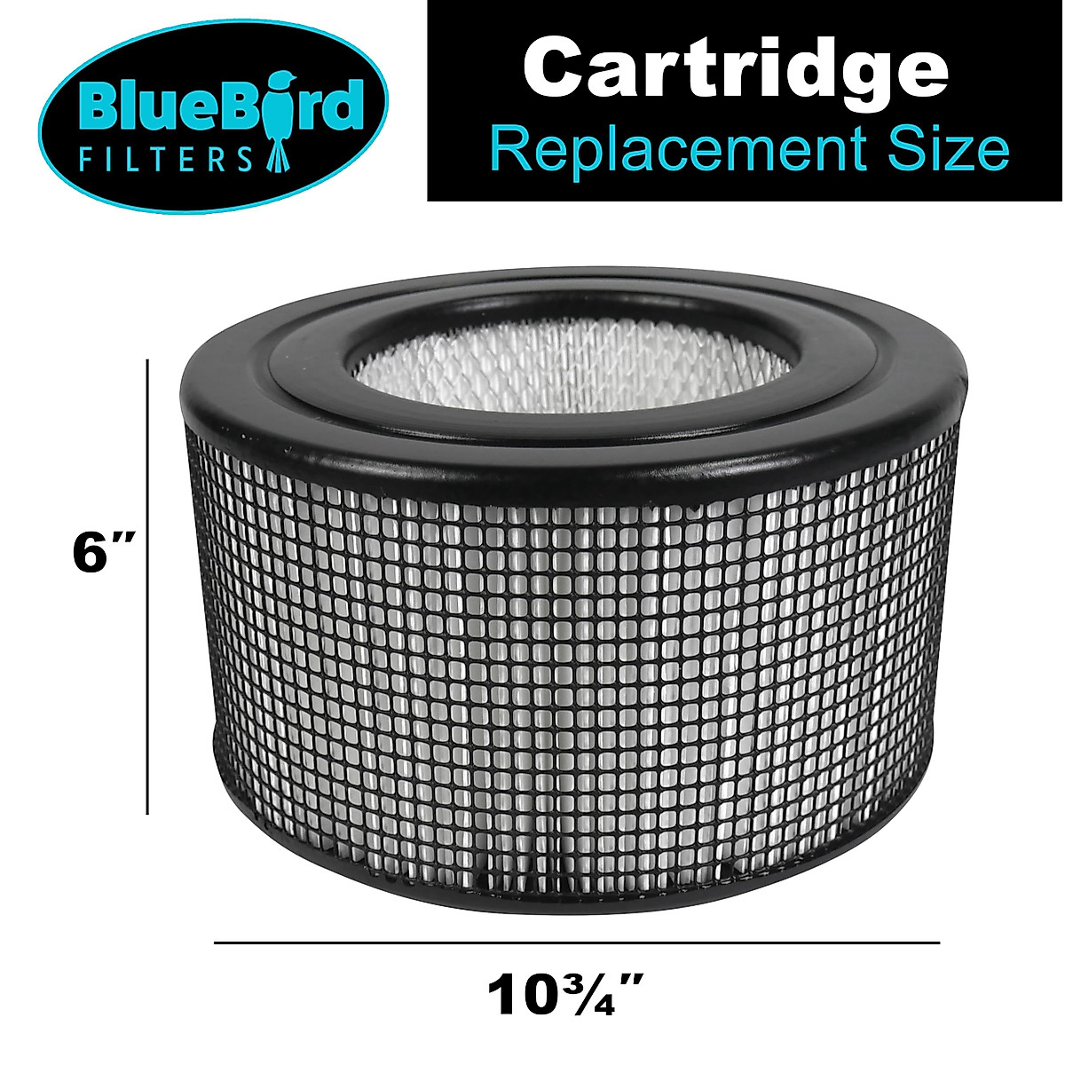 BlueBird Filters Replacement HEPA Filter & Carbon Pre Filter Kit For Honeywell 10500 (EV-10) 17000 17000-S 17005 OEM Part Number 20500 (1 HEPA + 3 Carbon Pre-Filter)