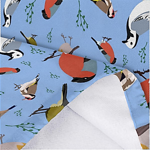 Animal Birds Blue Plastic Bag Holder, Wall Mount Grocery Bag Holder Dispenser Organizer, Washable Shopping Bag Storage Home Kitchen Decor