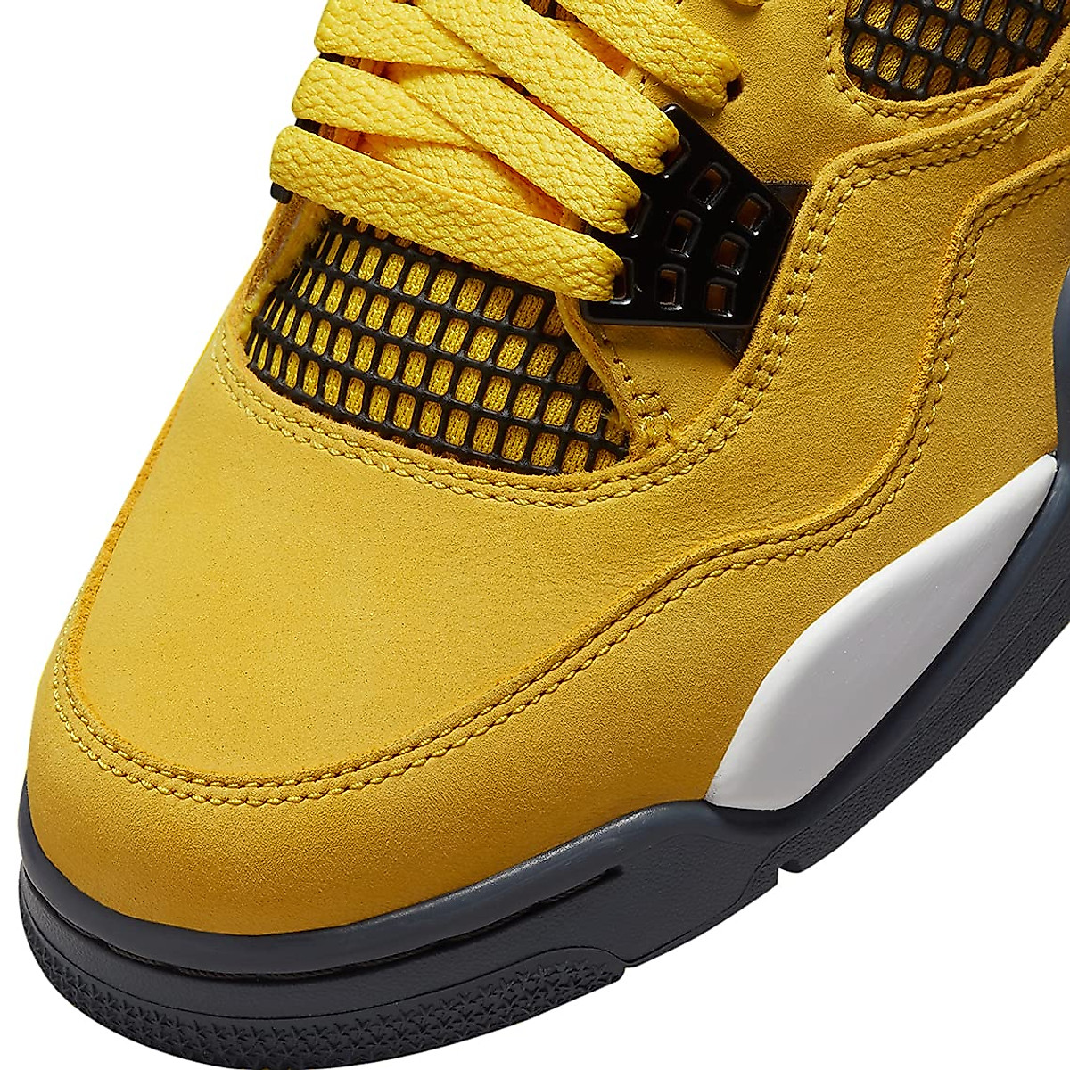 Nike Jordan Mens Air Jordan 4 Retro CT8527 700 Lightning 2021 - Size 9.5, Tour Yellow/Dark Blue Grey