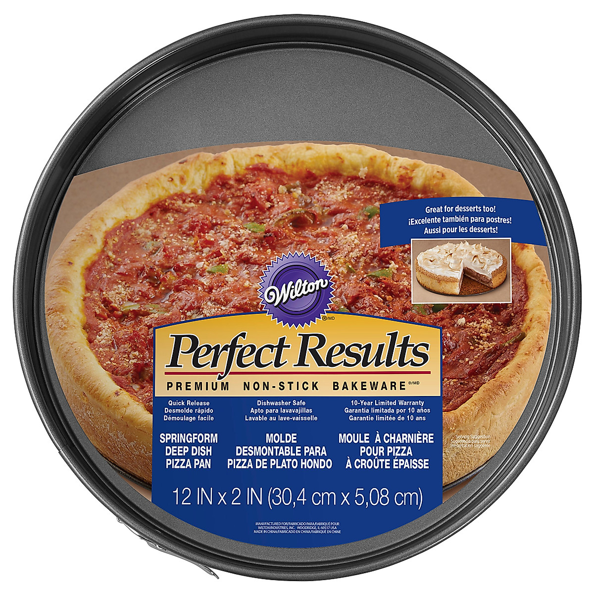 Wilton Deep Dish Pizza and Cheesecake Springform Pan, 12-Inch