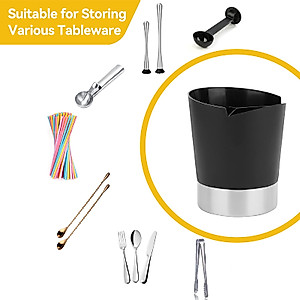 Straw Holder for Countertop, 3 Grid Stainless Steel Straw Dispenser Drinking Straw Dispenser Coffee Stirrers Holder Forks Spoon Organizer for Coffee Bar Kitchen Party