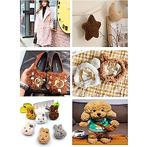 23 Colors Sherpa Fabric 160x50cm Sheepskin Curly Wool Lambswool Fabric Faux Fur Fabric for Thermal Lined Material DIY Coat Sweatershirt,Hat, Doll,Gloves(Color:19 Off White)