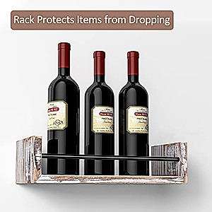 HOSOM Wall Shelves, Rustic Whitewashed Nursery Floating Wall Bookshelves, Organizer for Kids, Set of 3