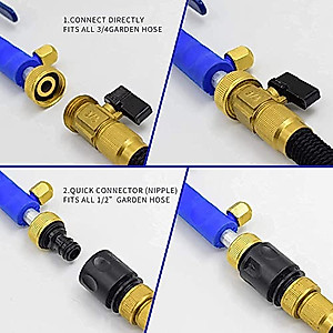 Buyplus Hydro Jet Power Pressure Washer Wand - Portable High Pressure Water Gun, Extendable Garden Hose Watering Sprayer with Nozzle Tips for Car Window Glass Washing