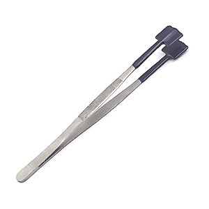 DDP SPECIALTY TWEEZER PVC COATED FORCEPS FLAT TIPS SAFE RUBBER NON MARRING HOLDING (E 1) 'MASHER