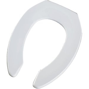 Bemis 1955CTBP 000 Toilet Seat, Elongated Open Front Plastic - White