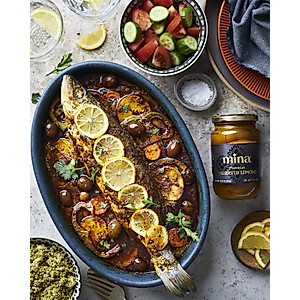 Mina Preserved Lemons, Authentic Moroccan Gourmet Preserved Beldi Lemons, 25.4 Ounce