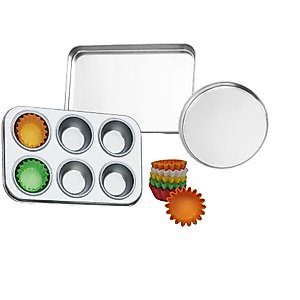 Pan Set Compatible with Easy Bake Ultimate Oven | Includes Cupcake Liners THAT WILL FIT UNLIKE OTHERS!!