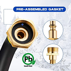 RV Winterizing Kit with Sprinkler Blowout Adapter, Shut Off Valve - For Winterizing RV, Camper, Boat, Motorhome Systems