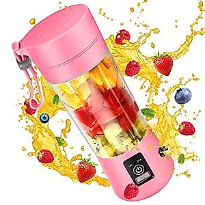 Portable Blender,Personal Blender for Shakes and Smoothies with Rechargeable USB Port,Fresh Juice Personal Size Blender with 380ml and 6 Blades