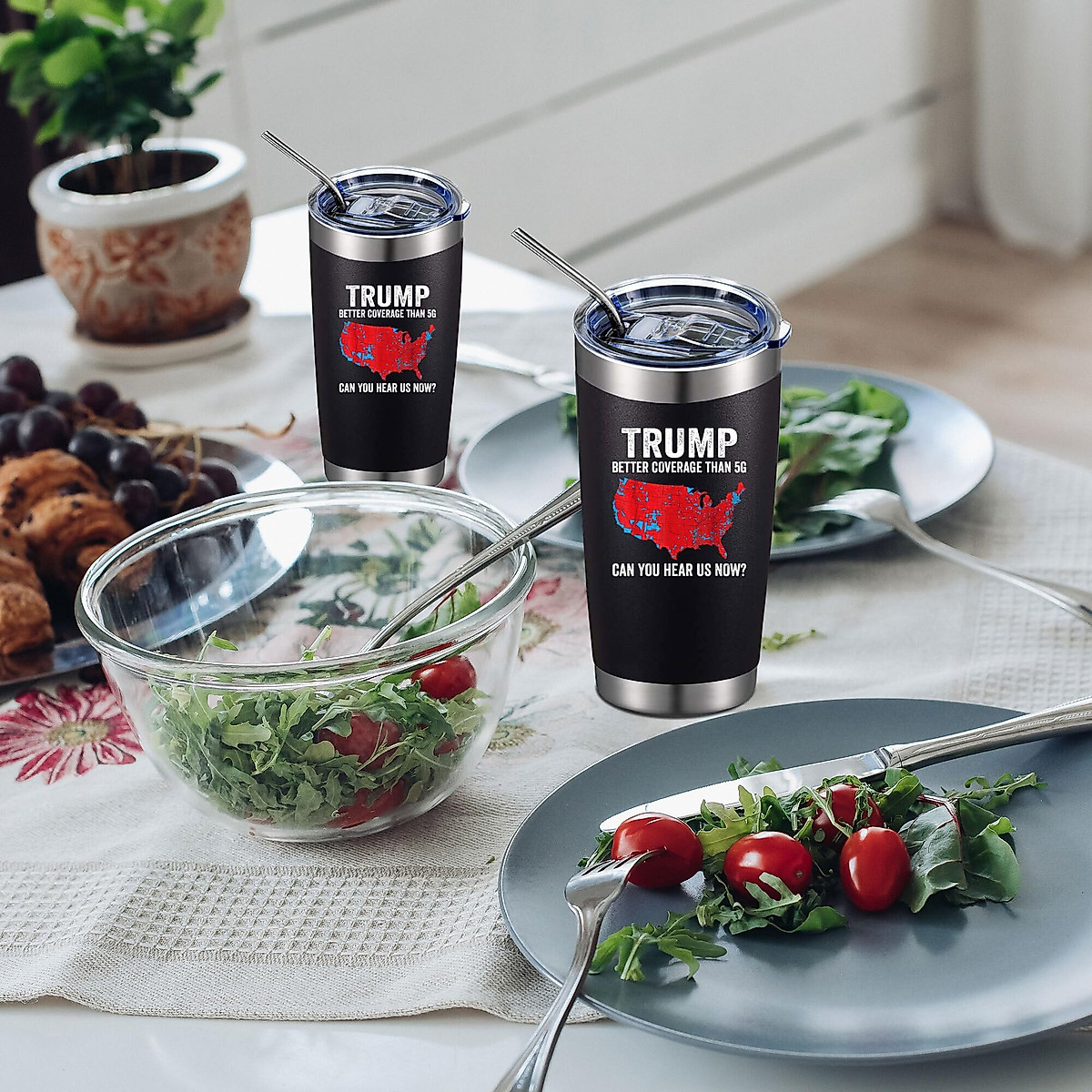 ATHAND Trump Better Coverage Than 5G Tumbler Merchandise,Trump Travel Coffee Cup and Mug,20 Oz Stainless Steel Vacuum Tumbler Travel Coffee Mugs