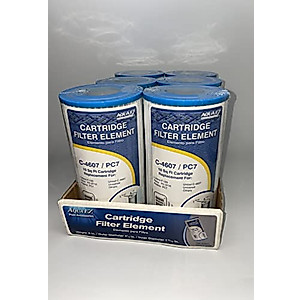 Aqua EZ - 6 Pack - 10 Sq. Ft. Pool and Spa Filter Replacement for Unicel C-4607, Filbur FC-3710, Pleatco PC7-120, and More