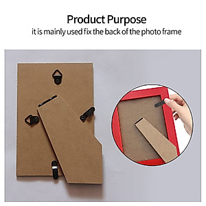 Unlorspy 50 PCS Picture Frame Turn Buttons Metal Bow Shape Photo Frame Backing Clips Hardware with Screws for Hanging Pictures, Drawing, Photos, Crafts (1Inch ,Black)