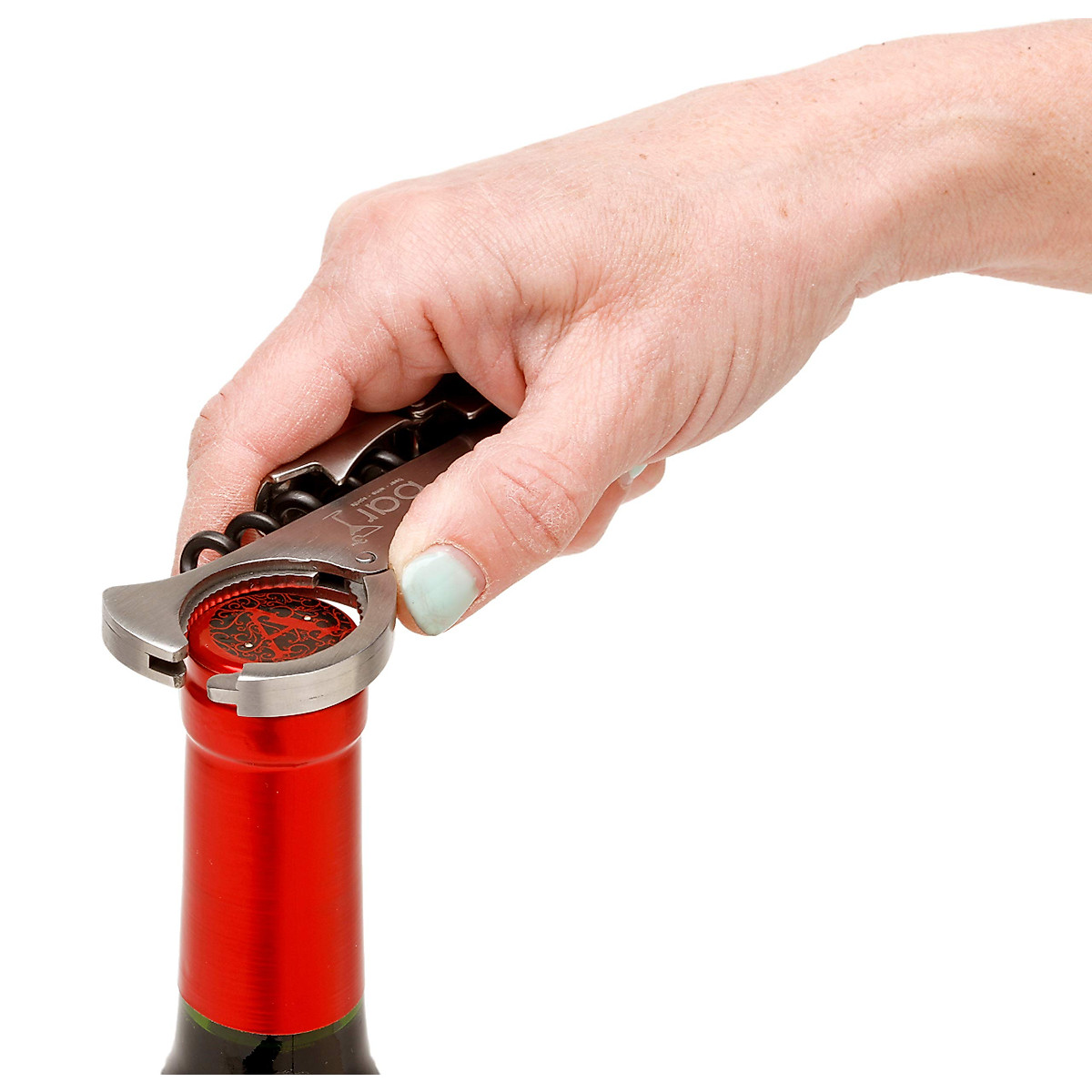 BARY3 WAITERS CORKSCREW WITH FOIL CUTTER - STAINLESS STEEL WAITERS CORKSCREW WITH BUILT-IN BOTTLE OPENER AND KNIFE - AVAILABLE AS 1 CORKSCREW OR IN A PACK OF 2! (2)