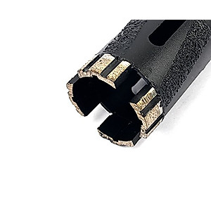 Z-Lion 1-3/8 Diamond Hole Saw with Vacuum Brazed Dry Core Drill Bit for Granite Marble