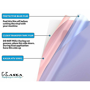 Kassa 30-Piece Heat Transfer Vinyl Sheets | 23 Colors in 12" x 10", Teflon Sheet & Weeding Tool Included | Compatible with All Cutting Machines | Ideal for Pressing on T-Shirts, Clothing & Textiles